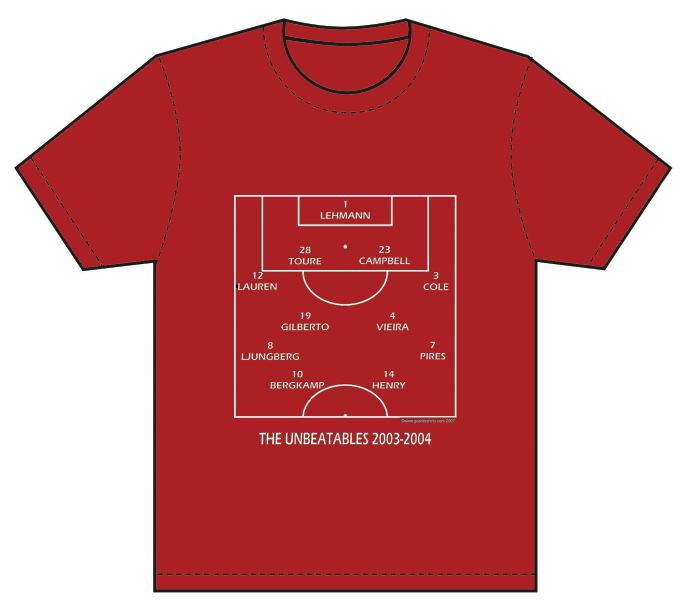 Invincibles' Lineup T-Shirt | pistolchimp